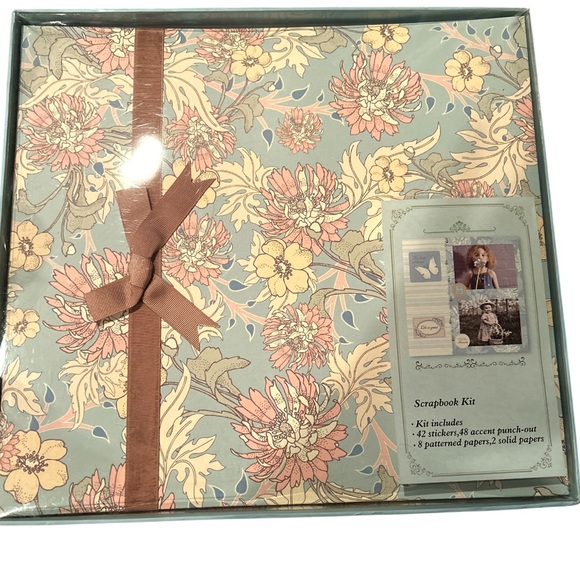 Office | Floral Scrapbook New Kit With Ribbon | Poshmark
